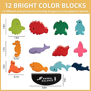 DiYiMi Toddler Toys for Kids 3-5 Years Old Boy Girls Ocean Toys Wooden Stacking Games for Boys Gifts for2 3 4 5Years Old Montessori Educational Stacking Toys for 2-6Year Old Boys Gifts