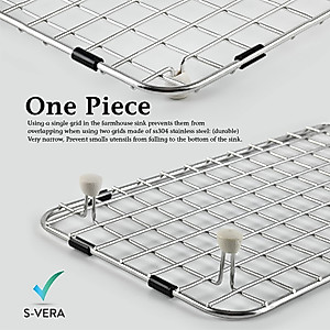 SINK RACK Compatible with Kohler Sink K 5826 and K 5827 - SINK PROTECTOR for whitehaven sink (ONE PIECE) - SINK GRID for Kohler sink - GIFTS: BIG Drying rack 21" and additional rubber protectors