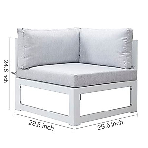 NICESOUL® 8Pcs Outdoor Aluinum Patio Sofa Set Sofa Conversation Sets Contemporary Furniture Sectional Sofa for Garden Pool Backyard