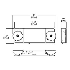 SURE-LITES White Emergency Lights, Two LED Light Heads - 50 Feet Egress Coverage, External Battery Disconnect, 120-277V, Indoor/Outdoor