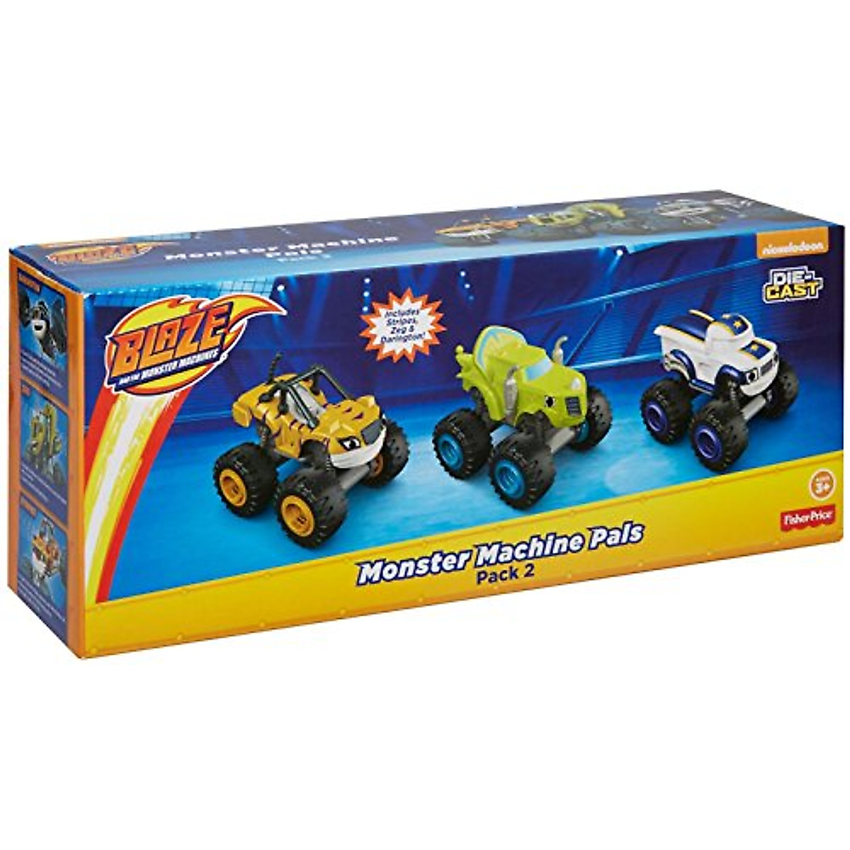 Fisher-Price Nickelodeon Blaze & The Monster Machines, 3 Pack Die-Cast Pack #2