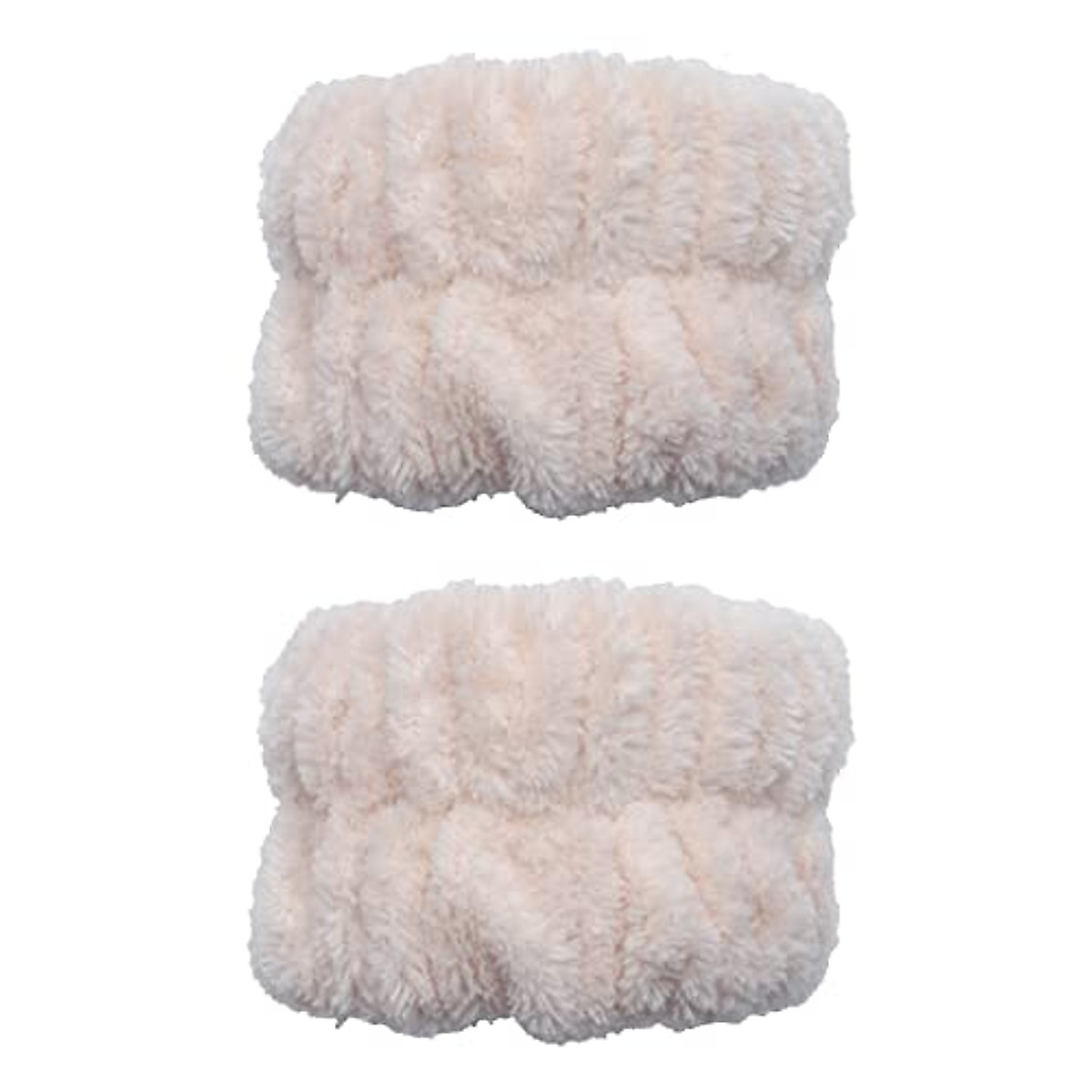 Sowaka 2 Pcs Wrist Spa Washband Microfiber Soft Tower Wrist Scrunchies Sweatbands for Women Girls Washing Face Make up Absorbent Prevent Liquid from Spilling Down Your Arms (Khaki)