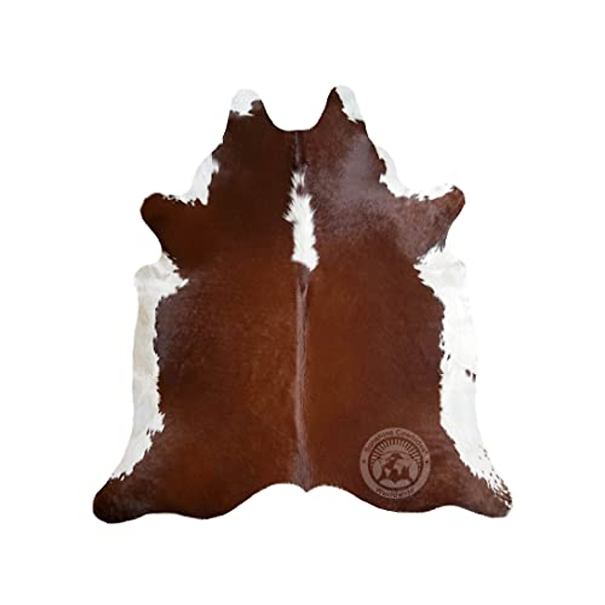 Genuine Hereford Red Brown and White Cowhide Rug Large 6 x 7-8 ft. 180 x 240 cm