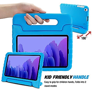 ProCase Kids Case for Galaxy Tab A7 10.4 2020 (T500 T503 T505 T507), Shock Proof Convertible Handle Stand Cover Lightweight Kids Friendly Protective Case for 10.4 inch Galaxy Tab A7 -Blue