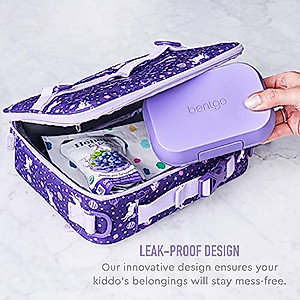 Bentgo Kids Snack - 2 Compartment Leak-Proof Bento-Style Food Storage for Snacks and Small Meals, Easy-Open Latch, Dishwasher Safe, and BPA-Free - Ideal for Ages 3+ (Purple)
