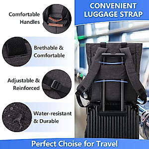 VX VONXURY Backpack for Women, 15.6 Inch Laptop Bag Water Resistant Convertible Backpack Purse for Work Travel (Grey-15Inch)