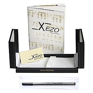 Xezo Solid 925 Sterling Silver Serialized Fine Rollerball Pen with Screw-On Cap (Maestro 925 Sterling Silver R-1)