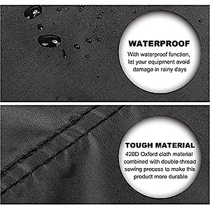 Riding Lawn Mower Cover Waterproof Polyester Oxford Tractor Cover Universal Fit Decks up to 54", Snow Blower Cover All Weather Premium Dustproof Snow Thrower Cover Heavy Duty Superior with Storage Bag