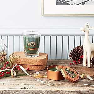 Root Candles Honeycomb Veriglass Scented Beeswax Blend Candle, Large, Bayberry