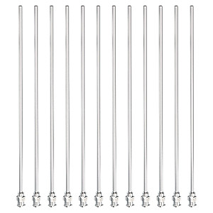PATIKIL 12Ga x 5.9 Inch Stainless Steel Dispensing Needle Tips, 12Pcs Metal Glue Needle Tube Blunt Tips Luer Lock for Thick Glue Ink Lab, Silver