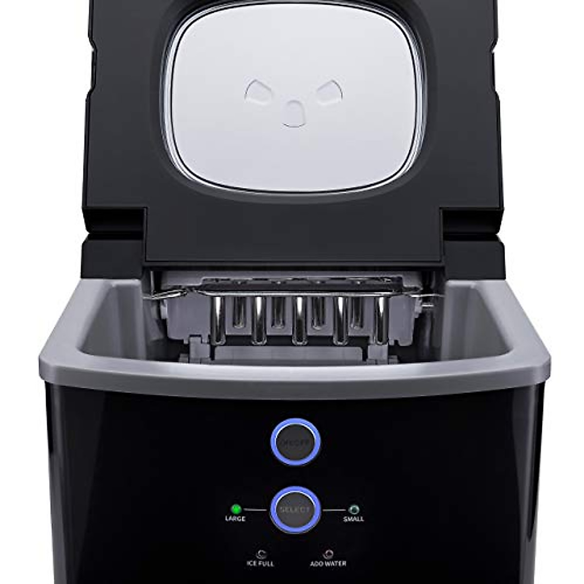 NewAir Black Portable Ice Maker | First Batch In Under 10 Minutes And 33 lb Daily | 2 Ice Size Bullets Daily, Perfect Machine For Kitchen Countertops, and RV NIM033BK00