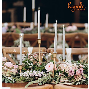 Hyoola 12 Pack Tall Taper Candles - 10 Inch White Dripless, Unscented Dinner Candle - Paraffin Wax with Cotton Wicks - 8 Hour Burn Time