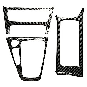 ruihe 3pc Carbon Fiber Color ABS Inner Gear Shift Panel Cover Trim Fit for Ford Focus 2015 2016 2017 2018 MK3 RS ST LHD