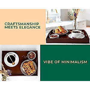 Set of 3 Premium Bamboo Serving Trays - Natural Finish | Stylish and Functional Platters for Exquisite Food Presentation |Brown Finish