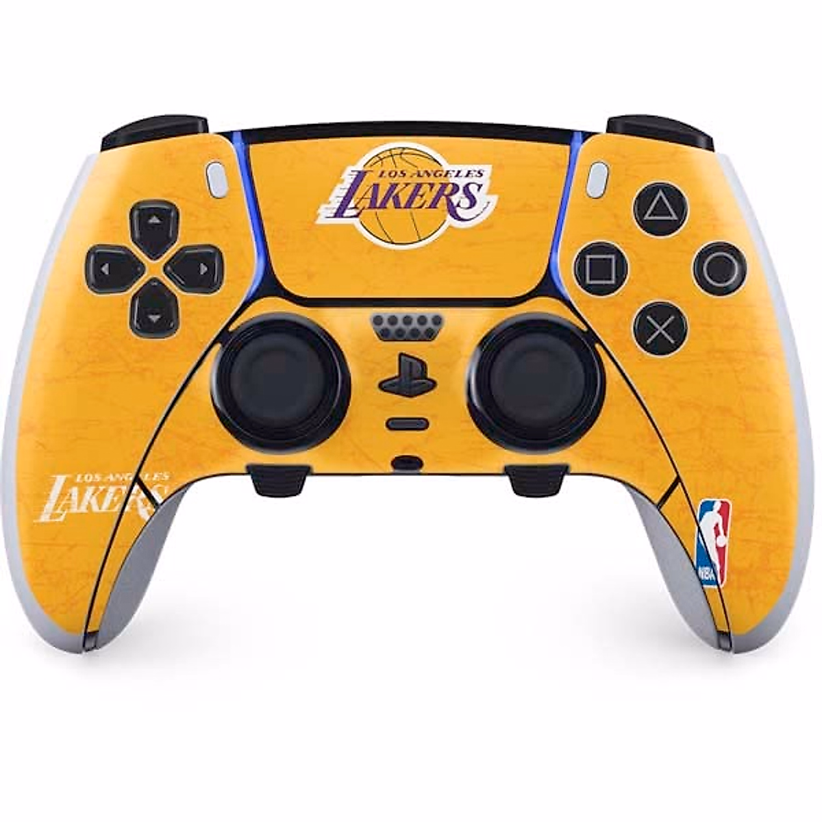 Skinit Gaming Decal Skin Compatible with PS5 DualSense Edge Pro Controller - Officially Licensed NBA Los Angeles Lakers Gold Primary Logo Design