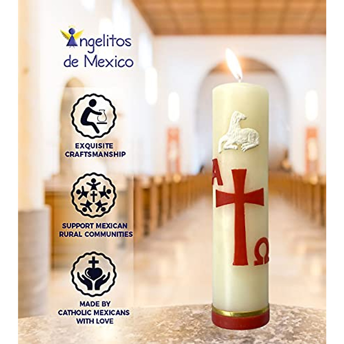 Easter Candle Paschal Candle Cirio Pascual Alpha Omega Relieve Lent