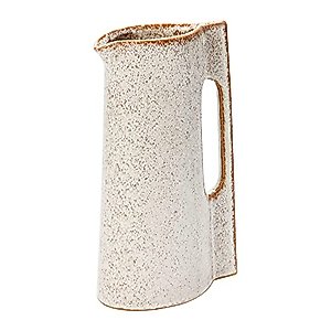 Creative Co-Op Stoneware Pitcher w Reactive Glaze, Sienna Color