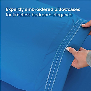 King Size 4 Piece Sheet Set - Comfy Breathable & Cooling Bed Sheets Set - Hotel Luxury Bedding for Women, Men, Kids & Teens - Deep Pockets, Easy-Fit, Super Soft & Wrinkle Free - Oeko-Tex - Royal Blue