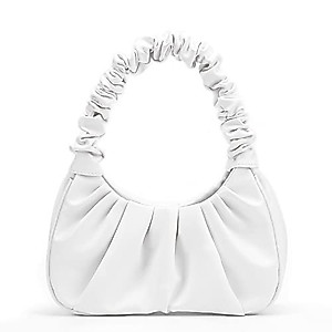 Y2K Purse Bags Chic Pouch Bag Vegan Leather Vintage Hobo Handbag Mini Shoulder Bag Underarm Bag Purse for Women