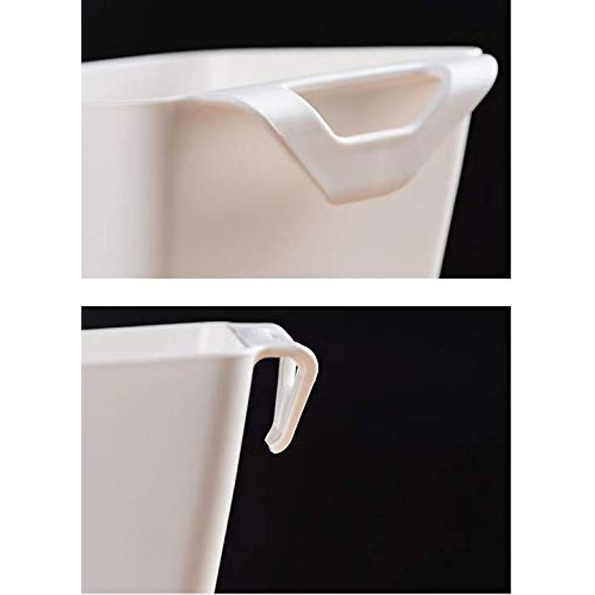 4Pcs Pink Hanging Cup Holder,Rolling Cart Accessories Utility Cart Accessories Hanging Bins,Hanging Flower Pots,Space Saver,Storage Bucket Desktop Container,Make Up Pencil Holder