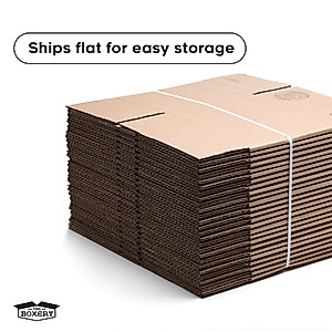 The Boxery 8x6x4'' Corrugated Shipping Boxes 100 Boxes