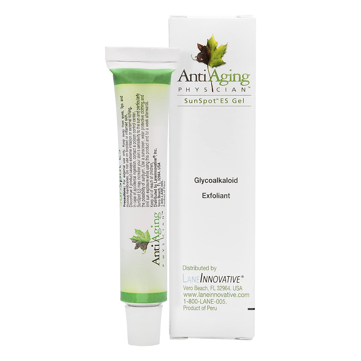 Lane Innovative - SunSpot ES, Natural Exfoliating Gel, Skin Rejuvenating Ingredients, Including Aloe Vera and Tea Tree Oil (0.5 Ounce)