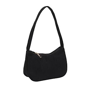 Fashion Corduroy Underarm Bag Casual Women Tote Shoulder Bag Clutch Purse Travel Handbag