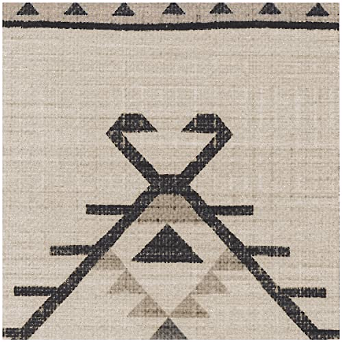 RUGGABLE Damali Washable Rug - Boho Vintage Area Rug for Living Room, Bedroom, Dining Room and Kitchen - Stain & Water Resistant, Pet & Child Friendly - Black & White 2'x3' (Standard Pad)