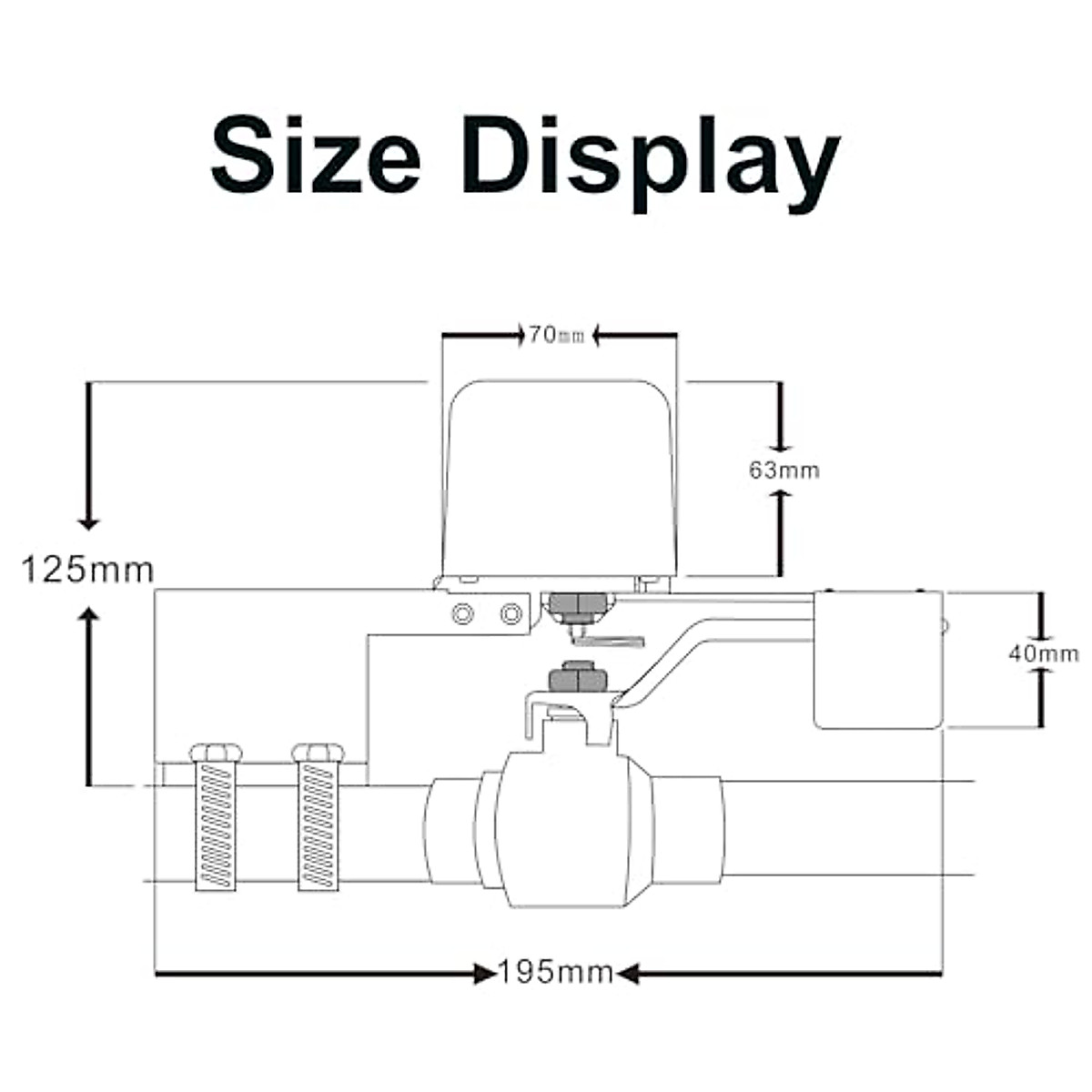 UJV Ufairy WiFi 3rd Generation Smart Water Valve Shutoff Manipulator Domotique Valve Controller Compatible with Alexa Google No Hub Required Black 31x15x75cm GR-W-105