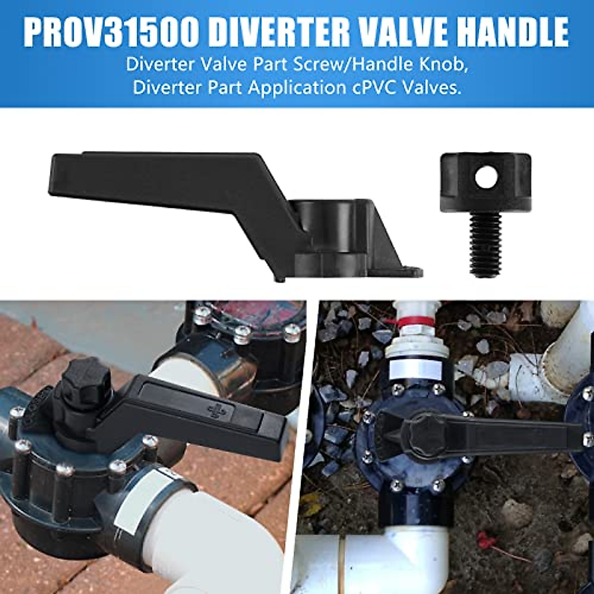 UASAM Pool Valve Handle Replacement for praher pool valve handle 2-pack