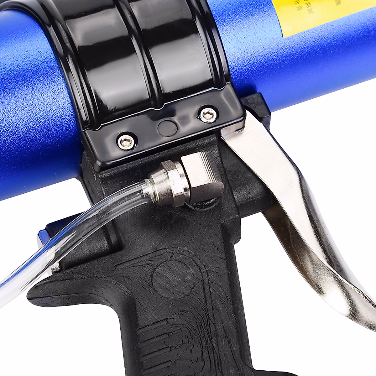 Yuecoom Seam Sealer Gun, Pneumatic Glass Glue Sealant Caulking Gun, Adjustable Silicone Gun 310ML with Spray Adhesive Blown Film Extended Nozzle Cartridge Air Gun