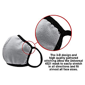 Universal Cloth Face Masks – Reusable Dust & Allergy Masks – 100% Cotton, 2 Layer, Washable, for Teens & Adults – Protects from Dust, Pollen, Pet Dander & More (Black, Medium- Pack of 4)