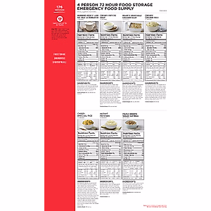 Augason Farms 5-20100 72-Hour 4-Person Emergency Food Storage Kit 14 lbs 7 oz