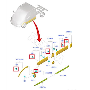 Rexka 20pcs Wheel Opening Molding Clip Retainer Compatible with Ford W716507-S300 Expedition EcoSport Transit 150 250 350 W716507S300