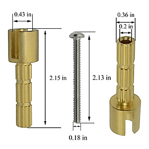 2 Pcs 970-0770 Stem Adapter with Screw for Faucet, Plumbing Equipment Replacement, Brass