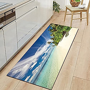 OPLJ Home Non-Slip Kitchen Carpet Entrance Door mat Bedroom Floor Decoration Corridor Balcony Living Room Carpet mat A5 50x160cm