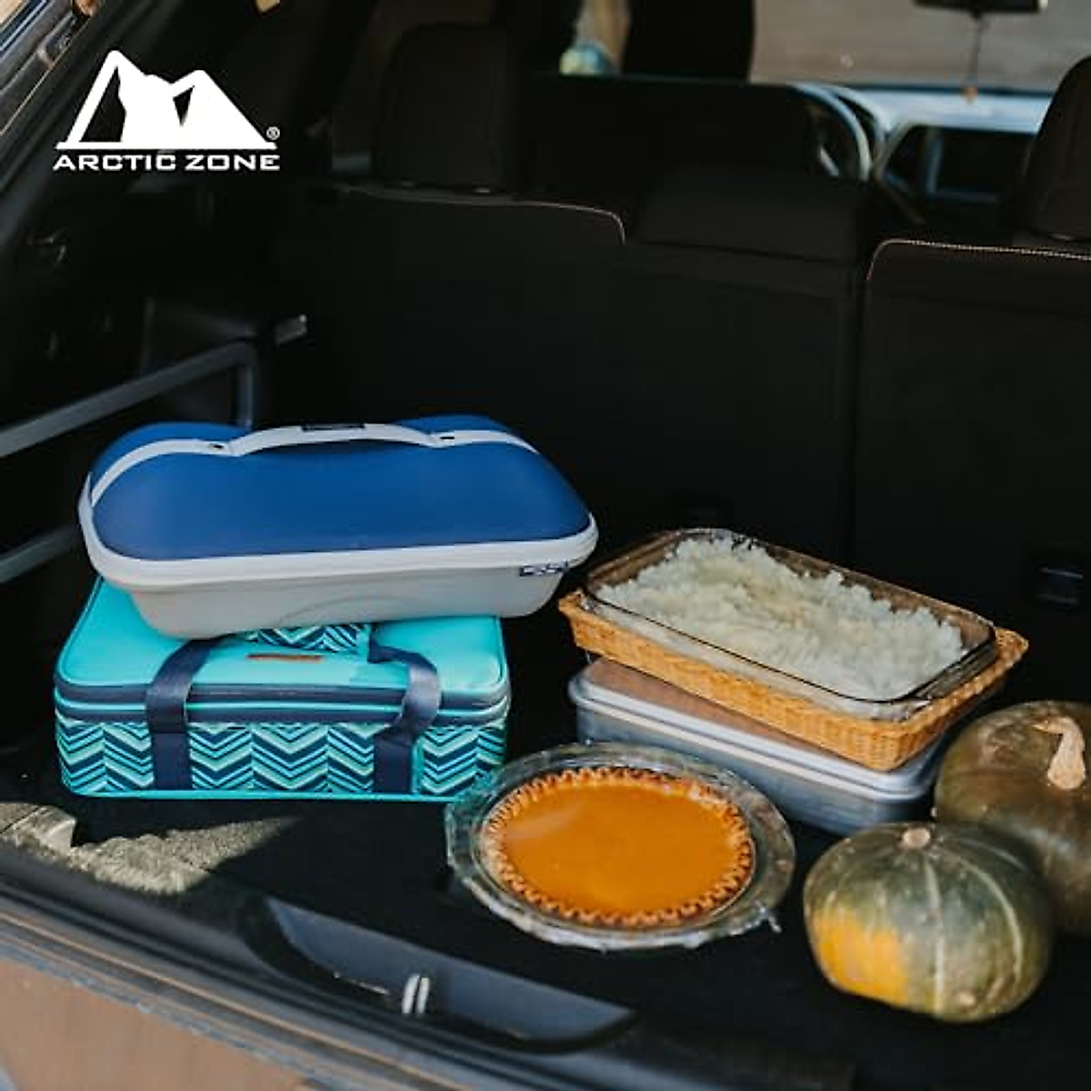 Arctic Zone Deluxe Hot/Cold Insulated Food Carrier, Navy Large