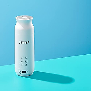 Jettle Electric Kettle - Travel Portable Heater for Coffee, Tea, Milk, Soup - Stainless Steel Travel Water Boiler tea pot with Temperature Control, LED, Automatic Power Off - 450ml, Kitchen Appliance