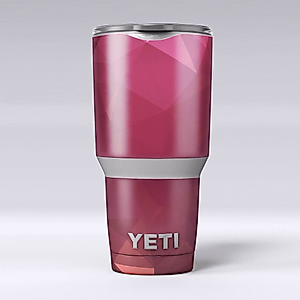 Design Skinz Pink Geometric V16 - Skin Decal Vinyl Wrap Kit Compatible with The Yeti Rambler Cooler Tumbler Cups