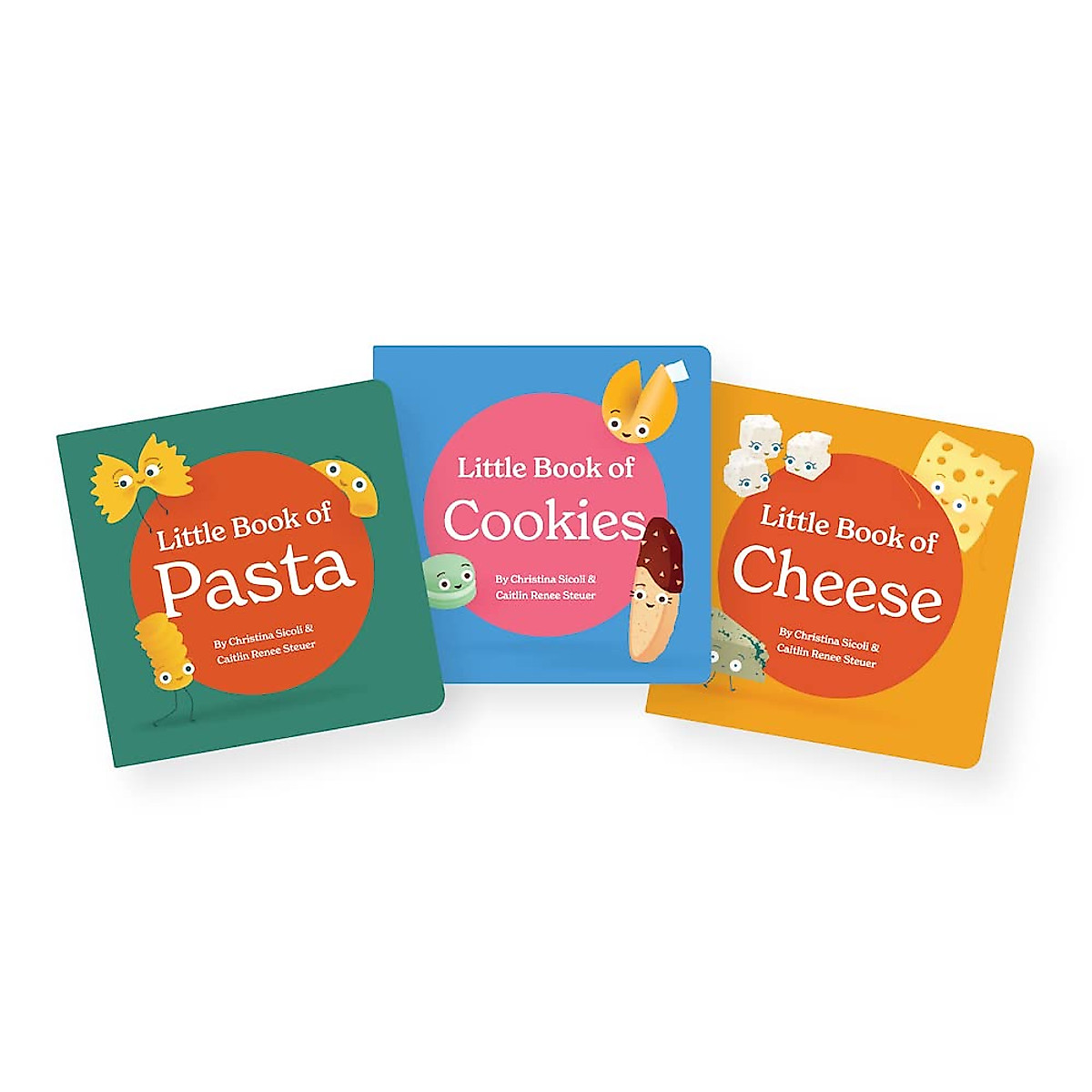 Little Books Culinary Collection Future Foodie 3 Board Book Box Set Pasta Cookies Cheese Phonics and Rhymes Baby Shower Gift 0-12 Months Toddler Book Ages 1-4 Years