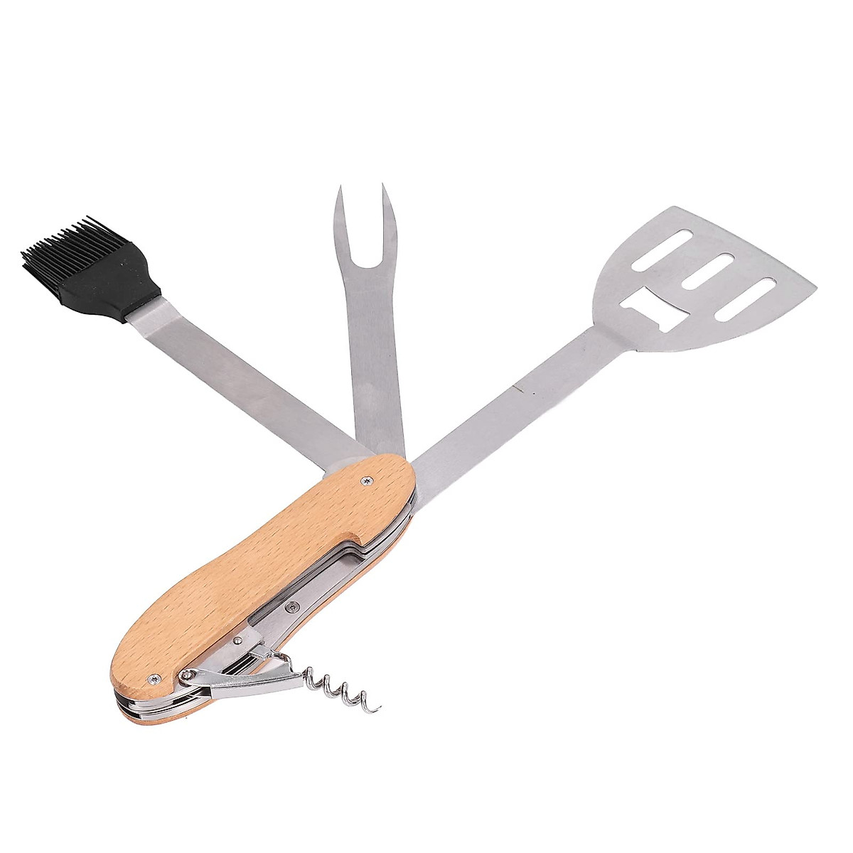 BBQ Tool Set 5 in 1 Combo Grill Set with Brushes for Travel Camping BBQ