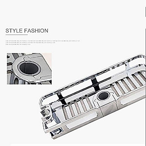 JIANWEI Bathroom Corner Shelf, Hanging Shower Caddy Shelf, Shelf Organizer No Drilling Fits for 24mm-25mm Shower Pole Rail Rod, Multifunction Storage Rack(Silver)