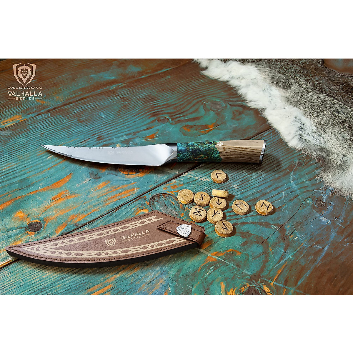 Dalstrong Valhalla Series Fillet Knife 6.5" Bundled with Chef Knife 8" - w/Leather Sheath