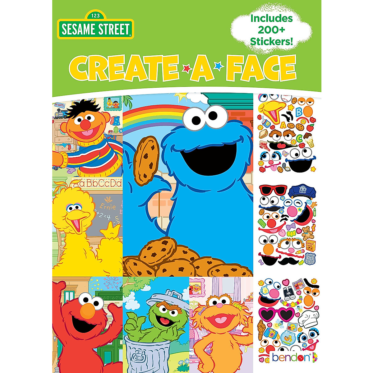 Sesame Street Create-A-Face Sticker Pad | Sesame Street Stickers & Pad | Includes 200+ Stickers | Officially Licensed