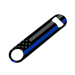 Thin Blue Line Police Officer Subdued Speed Bottle Opener Heavy Duty Gift Law Enforcement Blue Lives Matter Flag