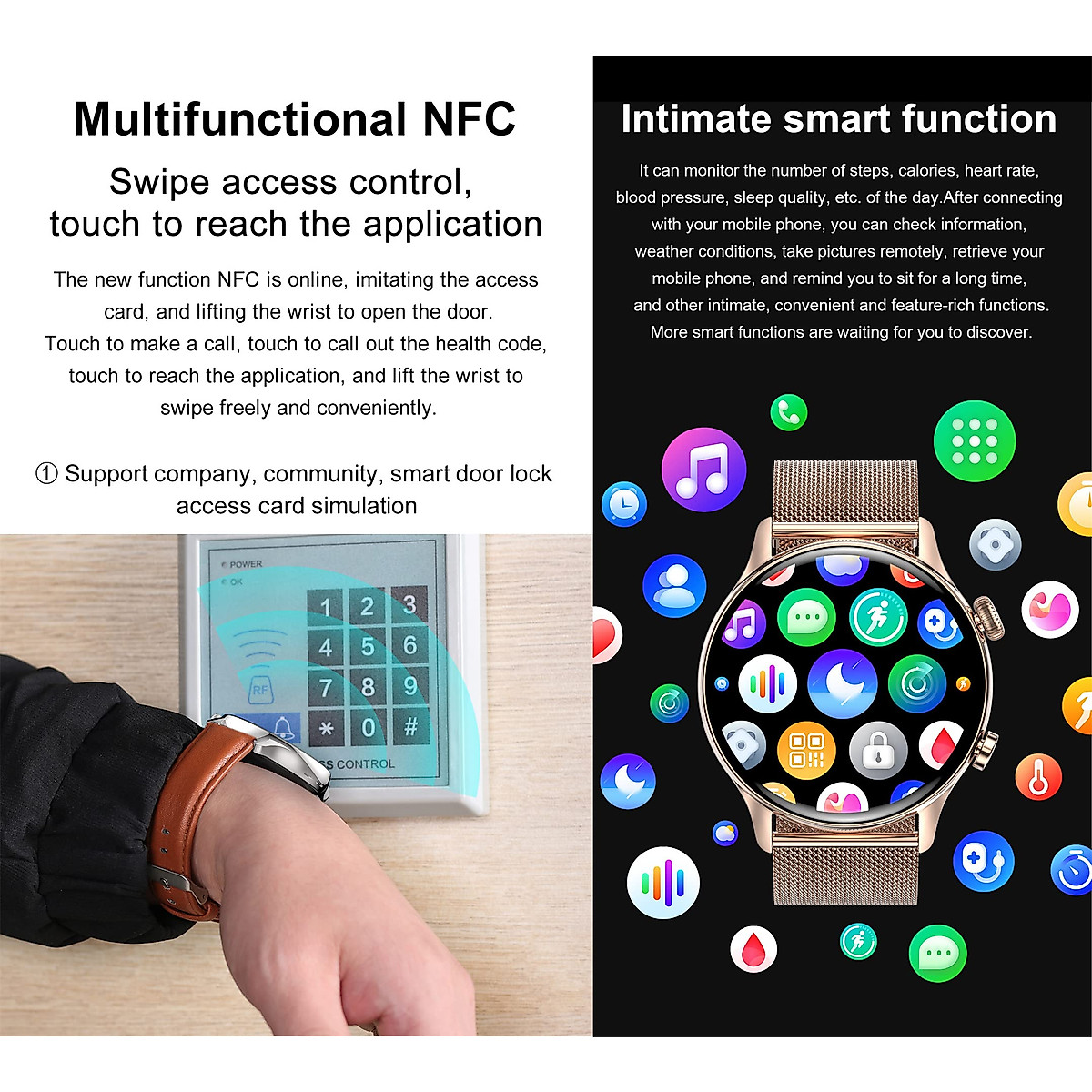 HANDA HK8 Pro Smart Watch for Men Women, Fitness Tracker Smartwatch with Always-on AMOLED Screen Heart Rate Sleep Monitor Pedometer Bluetooth Call IP68 Waterproof Activity Tracker (Silver), 1.36 inch