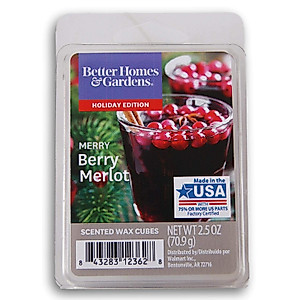 Better Homes and Gardens Scented Wax Cubes 2020 Editions - Merry Berry Merlot - 2.5 Oz