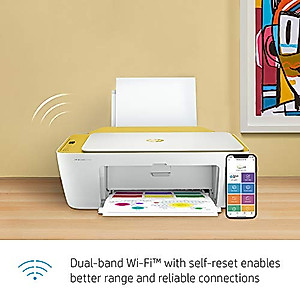 HP DeskJet 2732 Wireless All-in-One Compact Color Inkjet Printer - Instant Ink Ready, Marigold 5AR85A (Renewed)