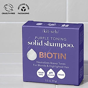 Kitsch Purple Conditioner and Shampoo Bar for Blonde Tresses