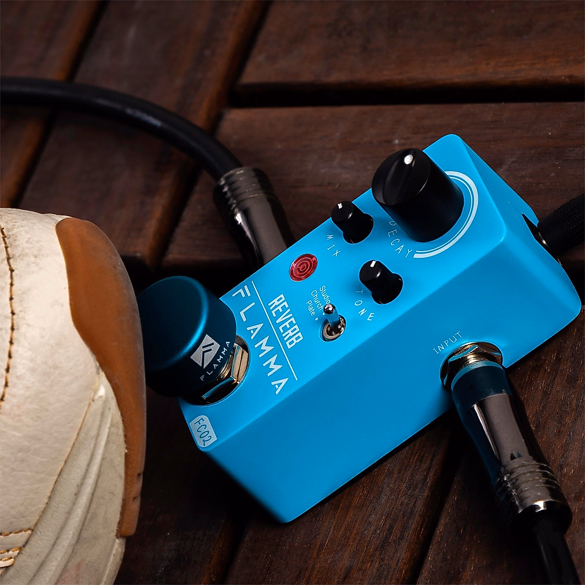 FLAMMA FC02 Mini Reverb Pedal Digital Guitar Pedal with 3 Reverb Effects Church Plate Studio True Bypass